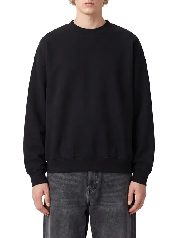 Fear Of God Cotton-blend Crewneck Sweatshirt With Slogan Print - Black