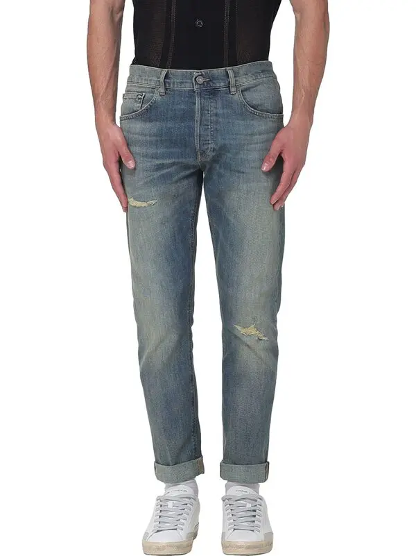 DONDUP Slim Fit Distressed Denim Jeans - Blue