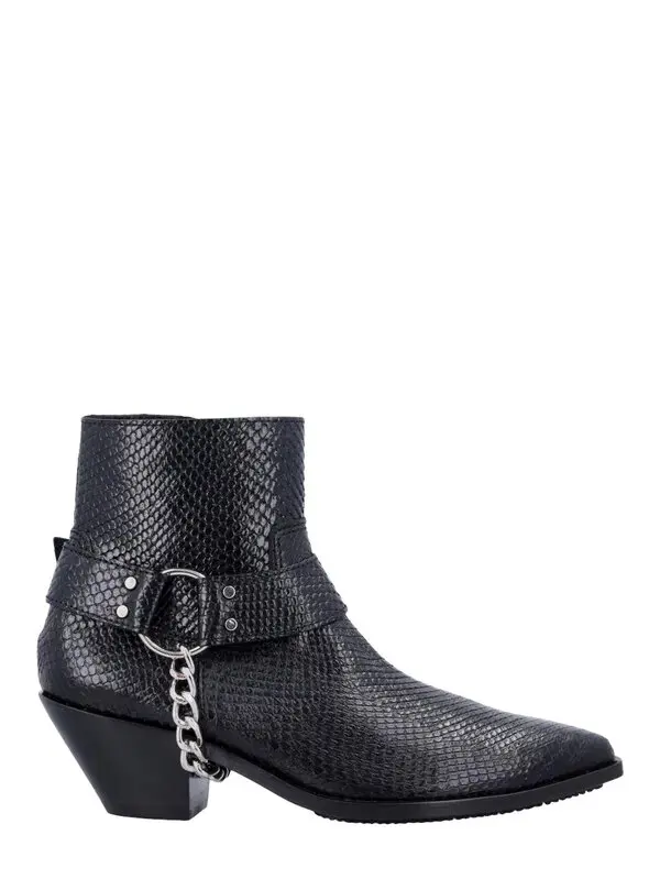 Junya Watanabe Leather Chain Detail Boots - Black