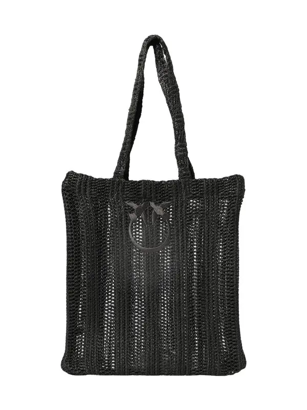 Pinko Woven Tote Bag - Black