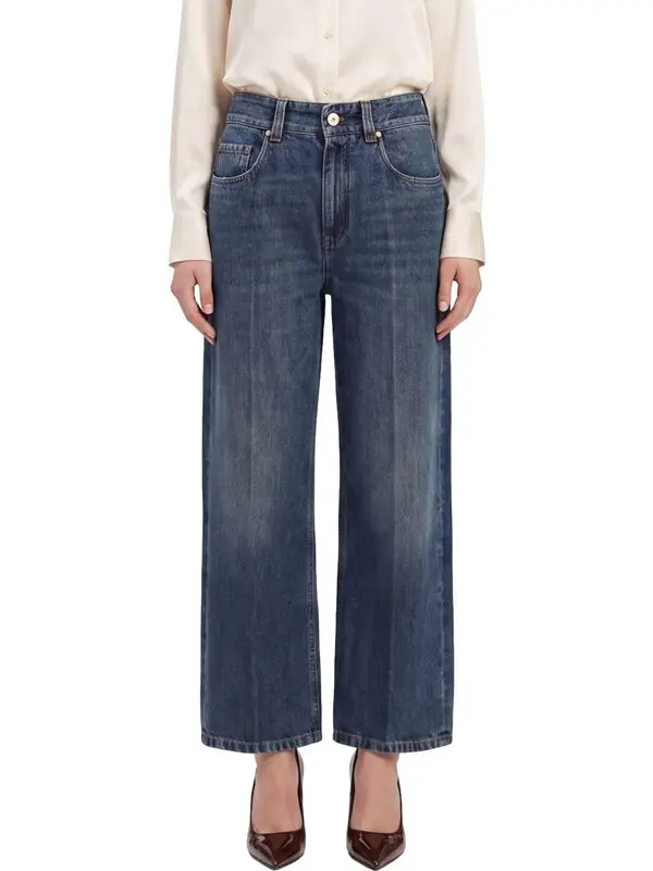 Brunello Cucinelli Wide Leg Jeans - Denim