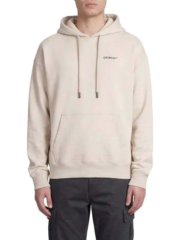 Off-White Cotton Hoodie - Grey