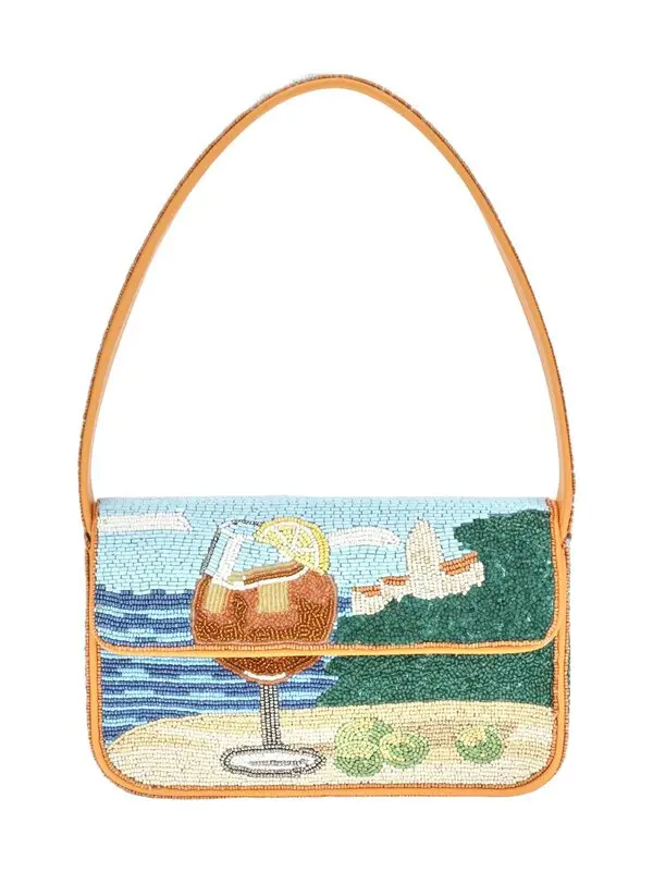 Staud Embellished Shoulder Bag - Orange