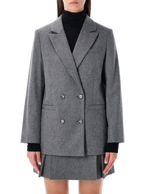 A.p.c. Double-breasted Blazer - Grey