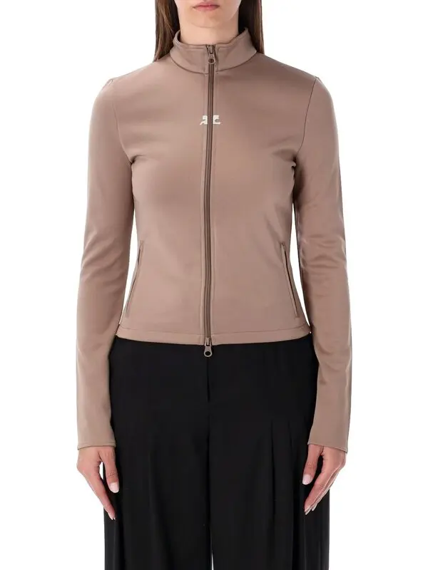 COURREGES Full Zip Sweatshirt - Brown