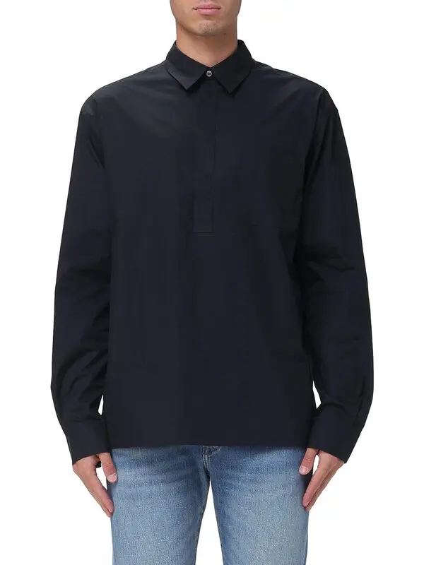 PAOLO PECORA Basic Shirt In Cotton Poplin - Black