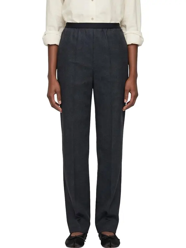 MAISON MARGIELA Slim Fit Virgin Wool Trousers - Grey
