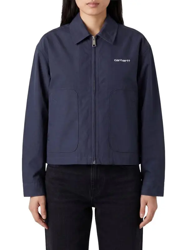 Carhartt Work In Progress Cotton Blend Zip-up Shirt Jacket - Blue