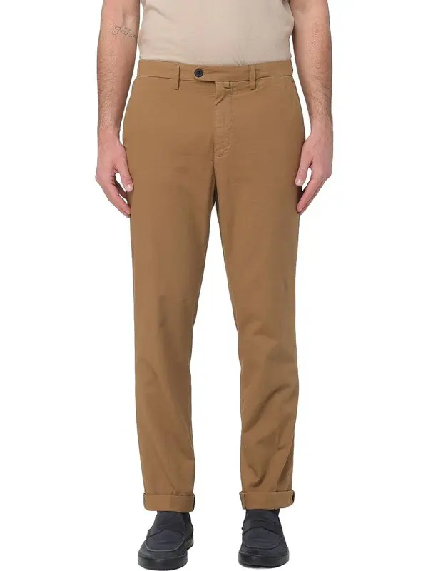 MASON'S Stretch Cotton And Linen Chino Trousers - Natural