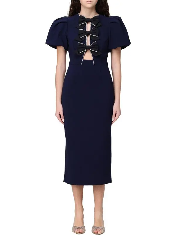 Rebecca Vallance Nemy Midi Crepe Dress - Blue