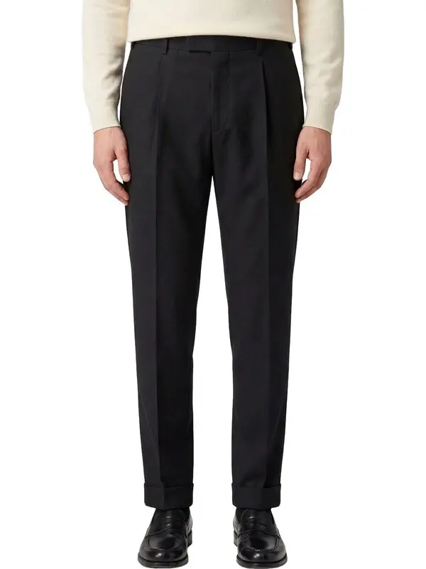 PT TORINO Stretch Virgin Wool Tailored Trousers - Blue