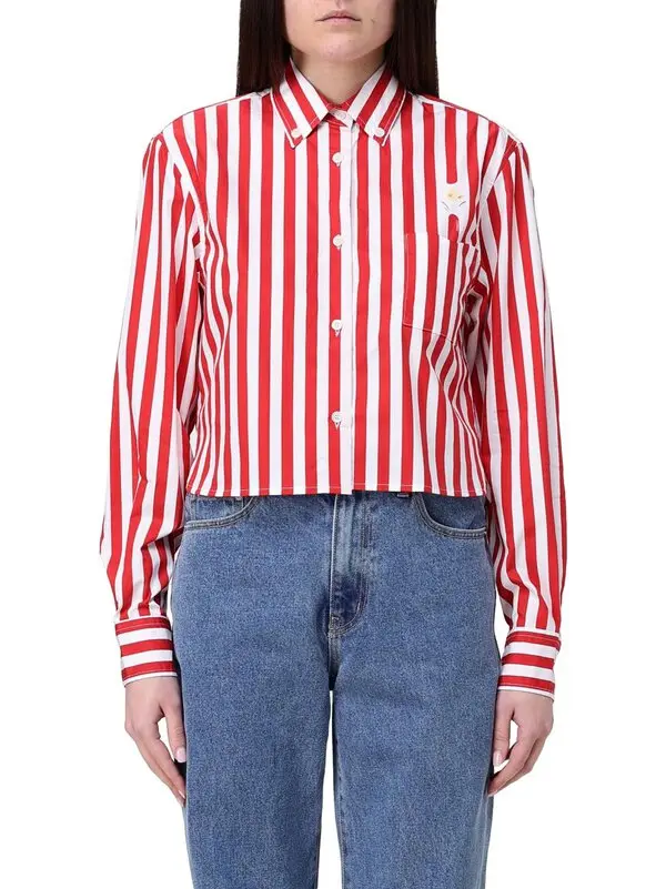 Fiorucci Striped Cotton Shirt - Red