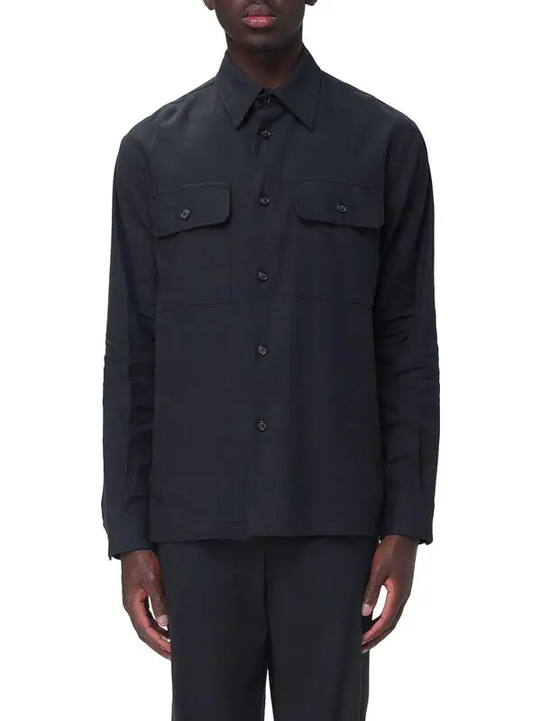 PAOLO PECORA Shirt In Cotton Blend - Black