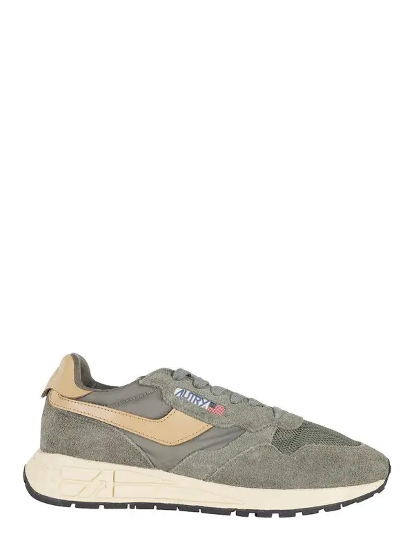 AUTRY Reelwind Suede And Nylon Sneakers - Green