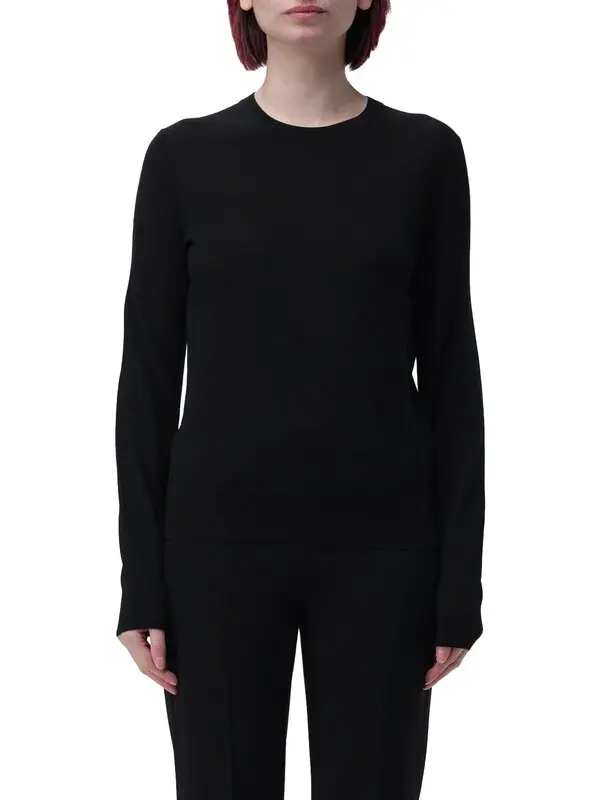 Theory Crew Neck Long Sleeve Jumper - Black