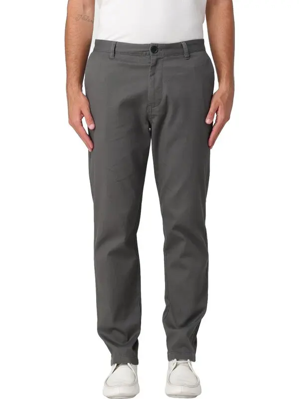 Armani Exchange Slim Fit Stretch Cotton Chino Pants With American Pockets - Grey