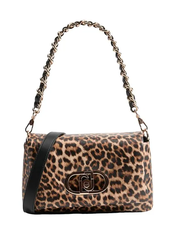 Liu Jo Animal Print Faux Leather Lapuffy M Bag - Multicolor