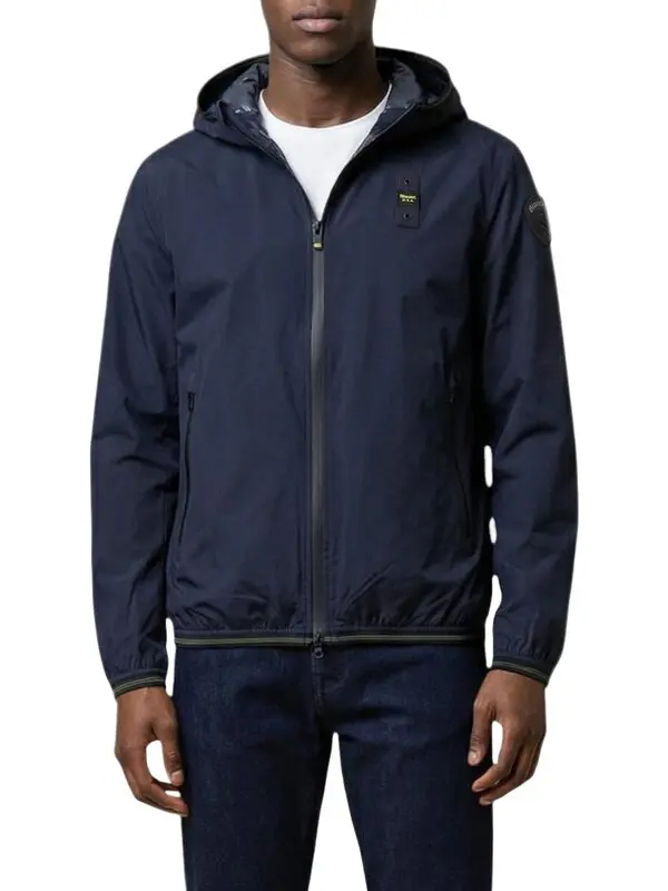 BLAUER. Nylon Windbreaker Jacket - Navy