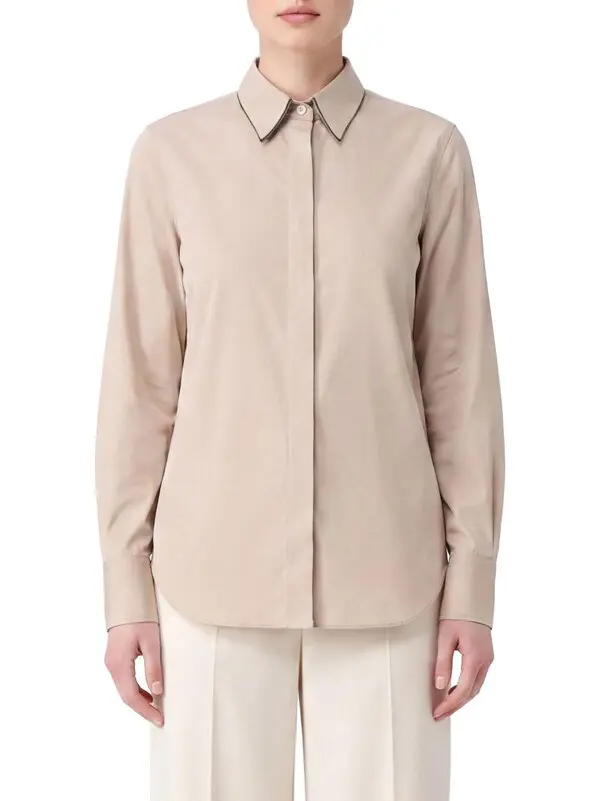 Brunello Cucinelli Classic Collar Shirt - Beige