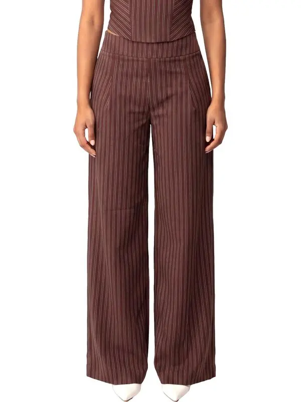 Patrizia Pepe Palazzo Trousers - Brown