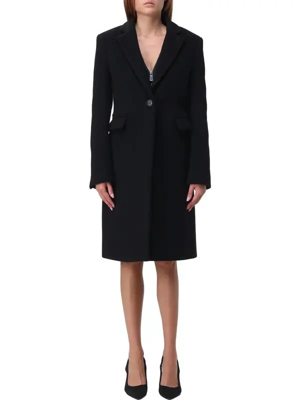 Pinko Single Breasted Coat - Black