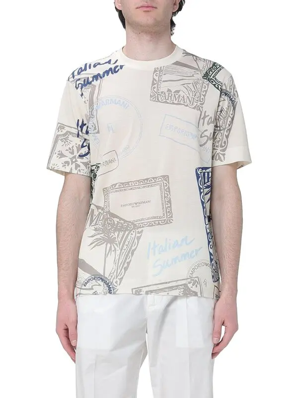 Emporio Armani Printed Cotton Blend T-shirt - Multicolor