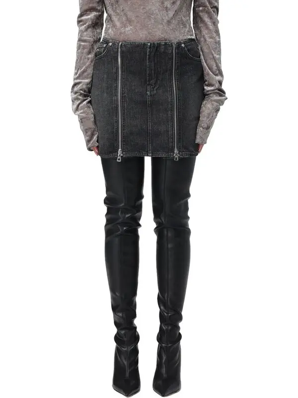 JEAN PAUL GAULTIER Denim Mini Skirt - Black