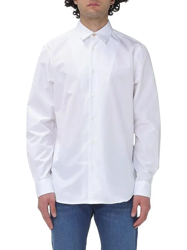 Paul Smith Classic Shirt In Cotton Poplin - White