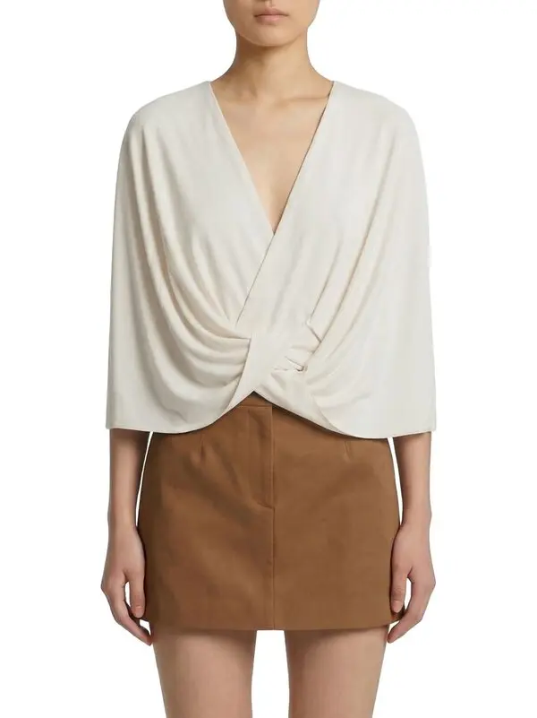 Alaïa Viscose Bodysuit Blouse - Cream
