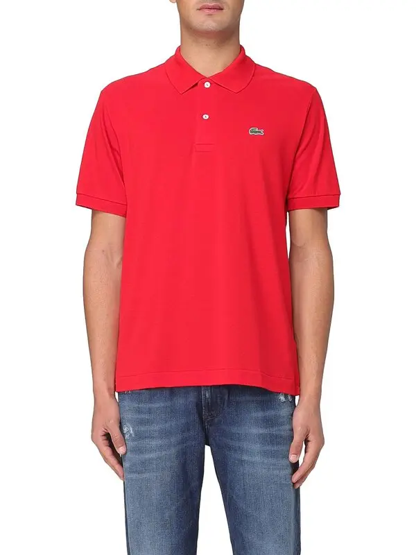 Lacoste Cotton Polo Shirt With Logo - Red