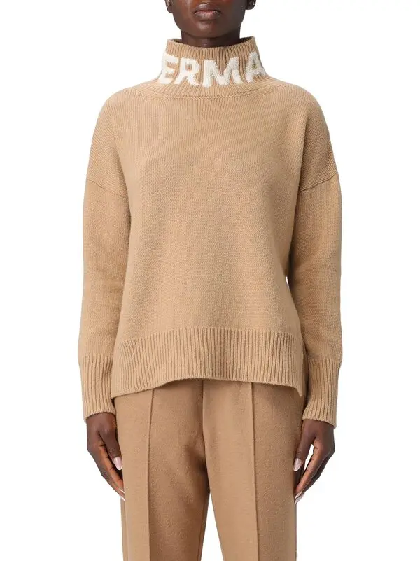 ERMANNO FIRENZE High Neck Jumper - Camel
