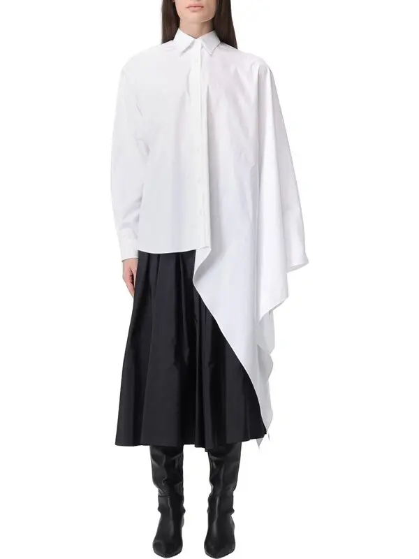Moschino Asymmetrical Draped Shirt - White