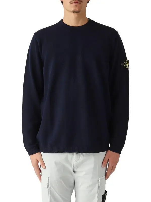 Stone Island Cotton Crew Neck Jumper - Blue