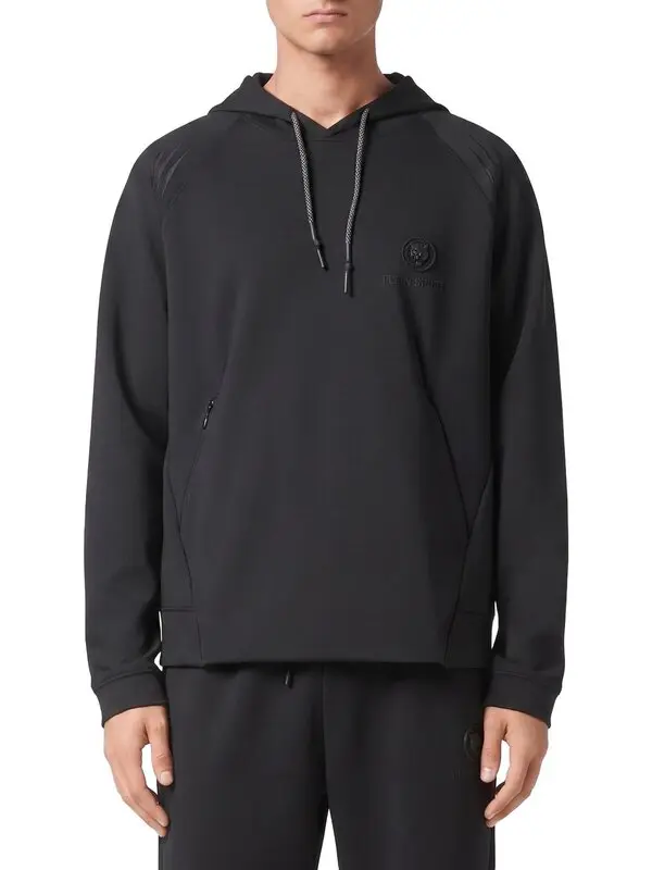 PLEIN SPORT Polyester Hoodie - Black