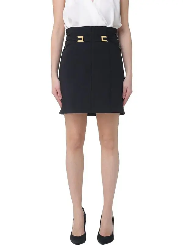 Elisabetta Franchi Crêpe Mini Skirt - Black