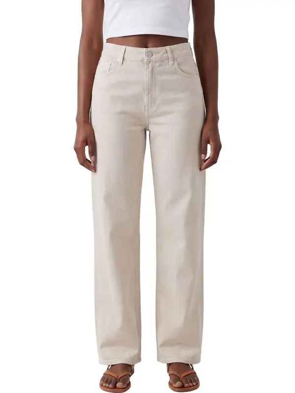 RAG&BONE Sofi Mid-rise Wide-leg Denim Jeans - Sand