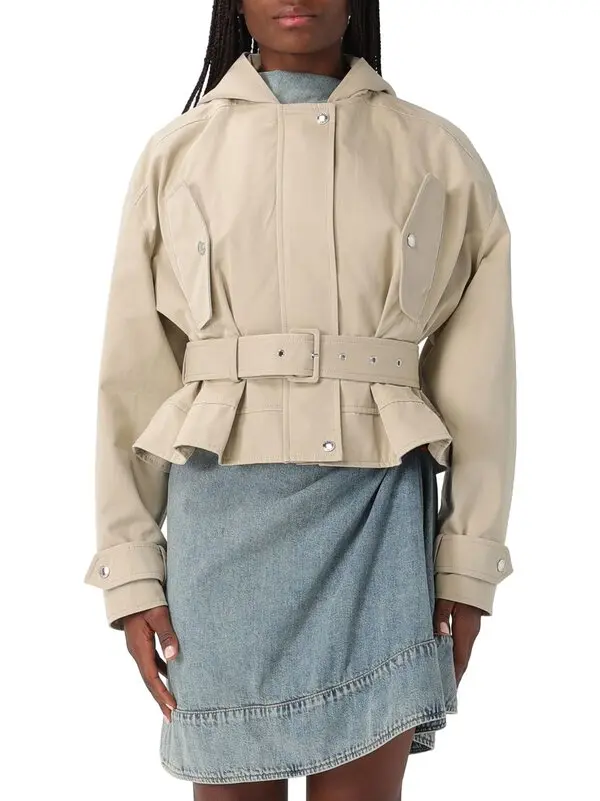 Alexander McQueen Cotton Cropped Hooded Jacket - Beige