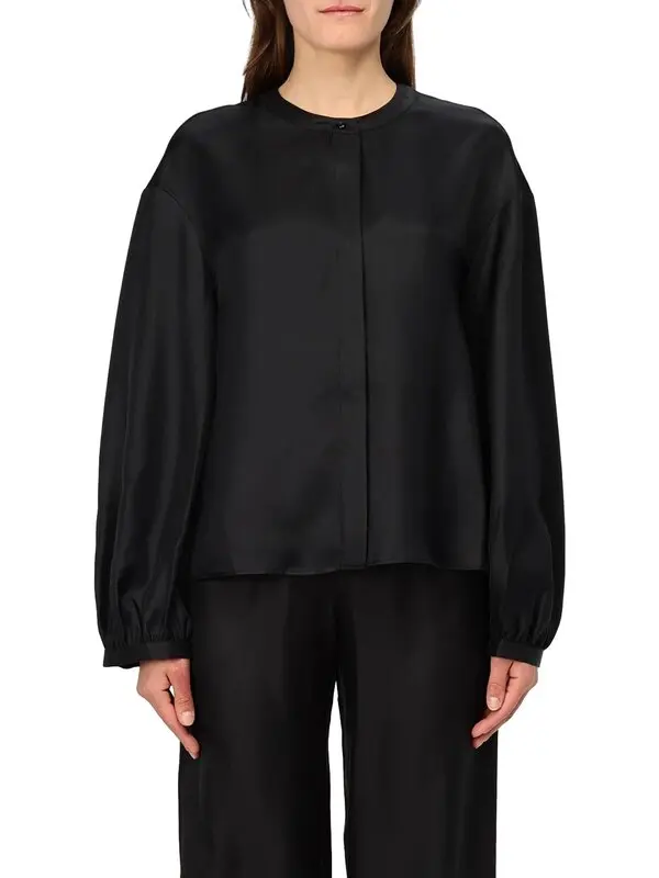 LOU LOU STUDIO Band Collar Shirt - Black