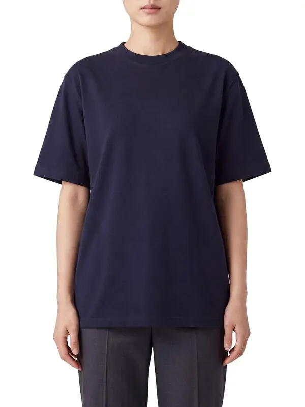 Phoebe Philo Crew Neck T-shirt With Dropped Shoulders - Black