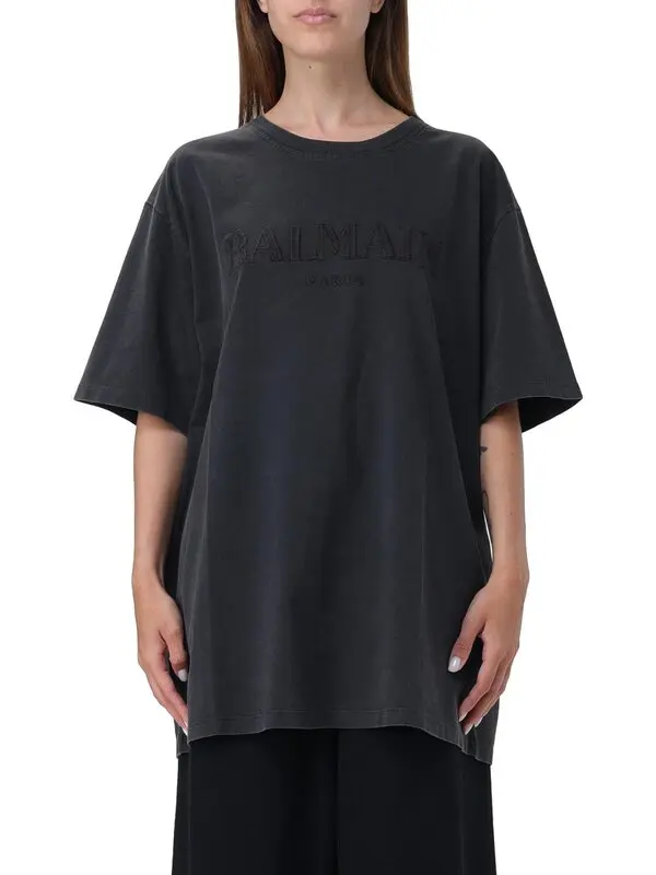 Balmain Embossed Logo T-shirt - Grey