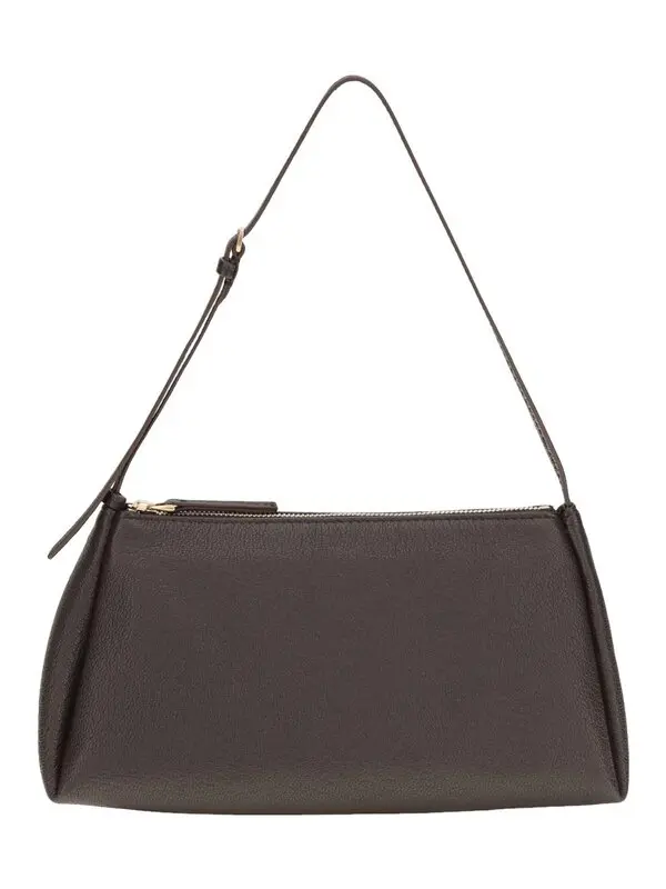 Calvin Klein Aurelis Natural Grain Leather Shoulder Bag - Brown