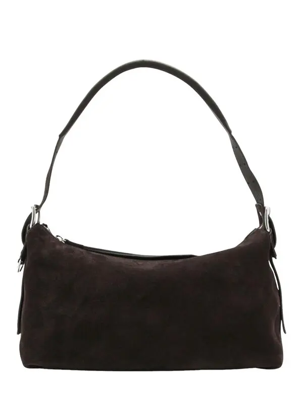 LEMAIRE Rectangular Suede Shoulder Bag - Ebony