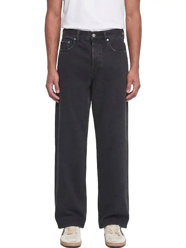 GOLDEN GOOSE Skate Straight Fit Mid-rise Jeans In Cotton Denim - Black