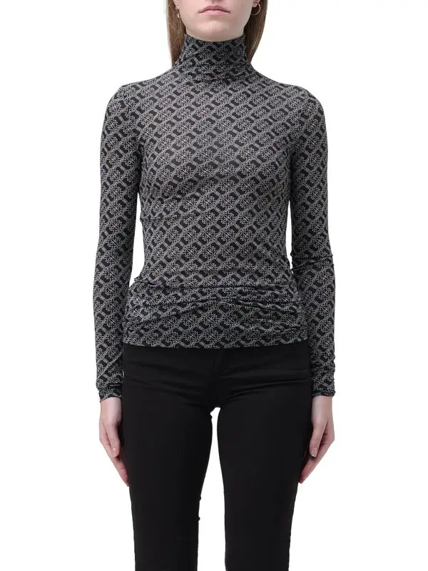 Pinko Long Sleeve Print Top - Black
