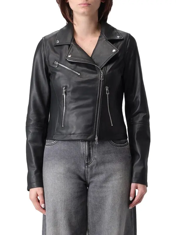 XC Leather Biker Jacket - Black