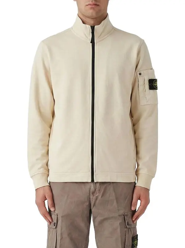Stone Island Full Zip Sweatshirt - Ivory