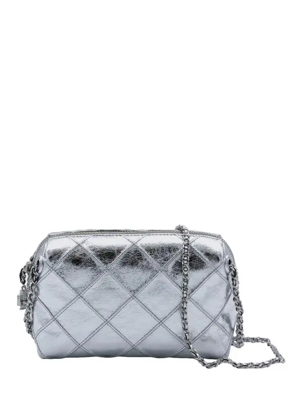 Tory Burch Leather Shoulder Bag - Silver