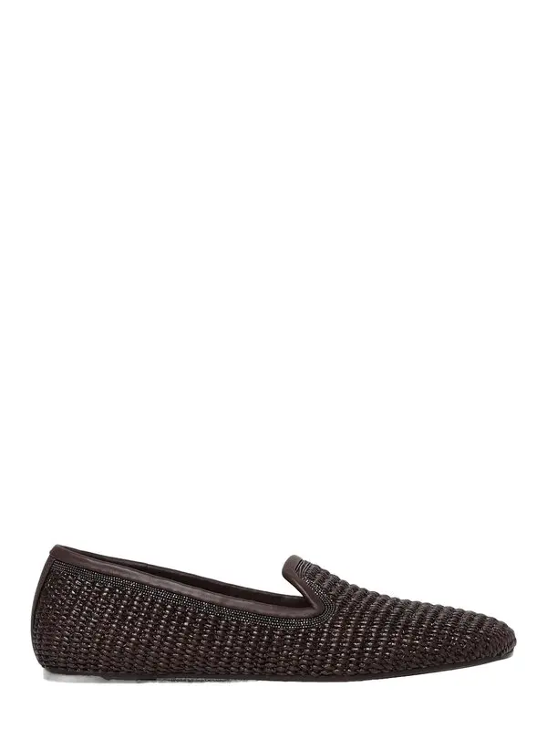 Brunello Cucinelli Woven Loafers - Dark