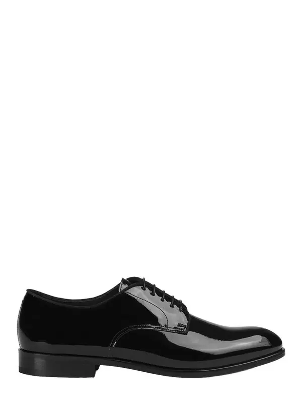 DOUCAL'S Patent Leather Oxford Shoes - Black