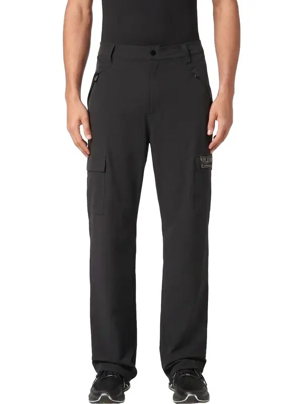 PLEIN SPORT Technical Fabric Cargo Pants - Black